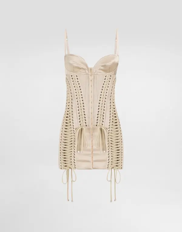 Dolce & Gabbana Duchesse Dress With Balconette Dresses - Pink