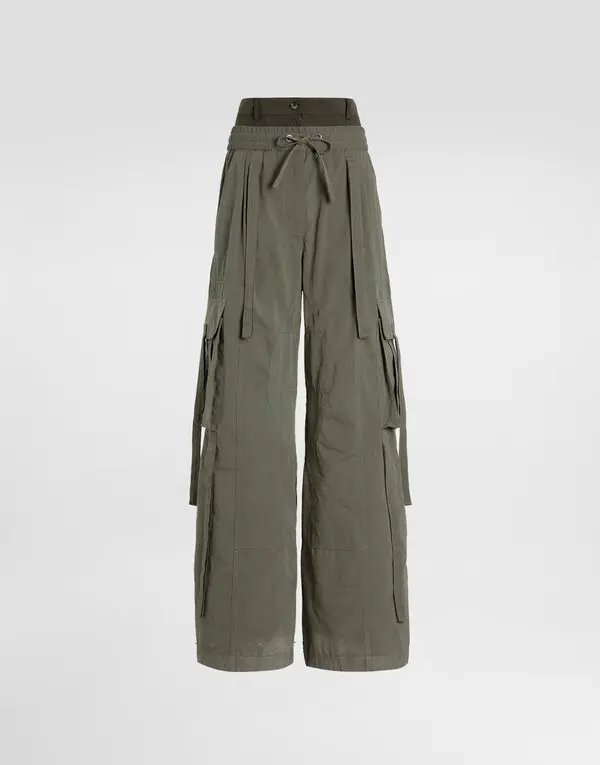 Dolce & Gabbana Waxed Faille Trousers Pants And Shorts Fabric - Multicolor