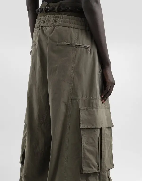Dolce & Gabbana Waxed Faille Wide Leg Trousers
