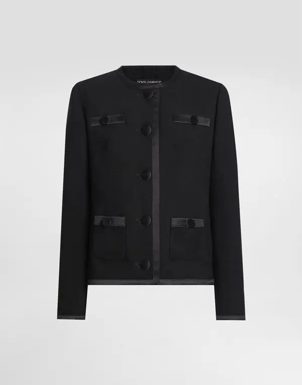 Dolce & Gabbana Single-breasted Jacket In Double Crêpe Coats And Jackets