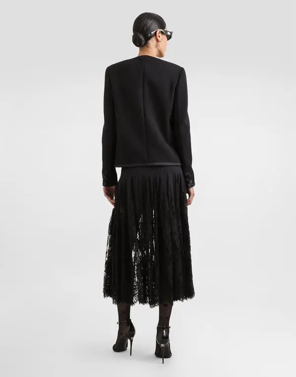Dolce & Gabbana Single-breasted Jacket In Double Crêpe Coats And Jackets