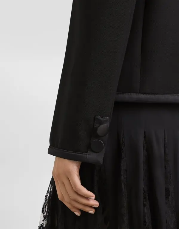 Dolce & Gabbana Single-breasted Jacket In Double Crêpe Coats And Jackets