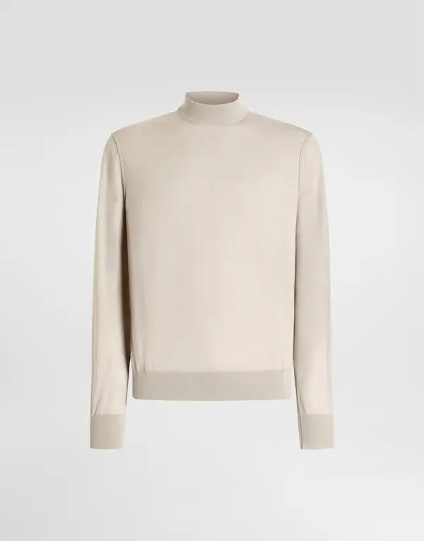 Dolce & Gabbana Cashmere Turtleneck Pullover Sweaters And Cardigans - Beige