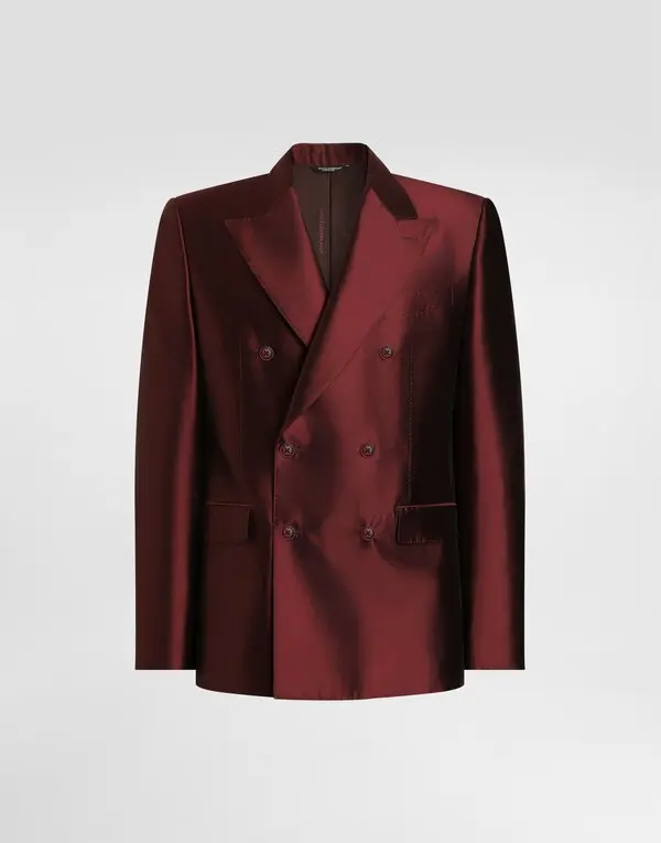Dolce & Gabbana Giacca Suits And Blazers Burgundy Silk