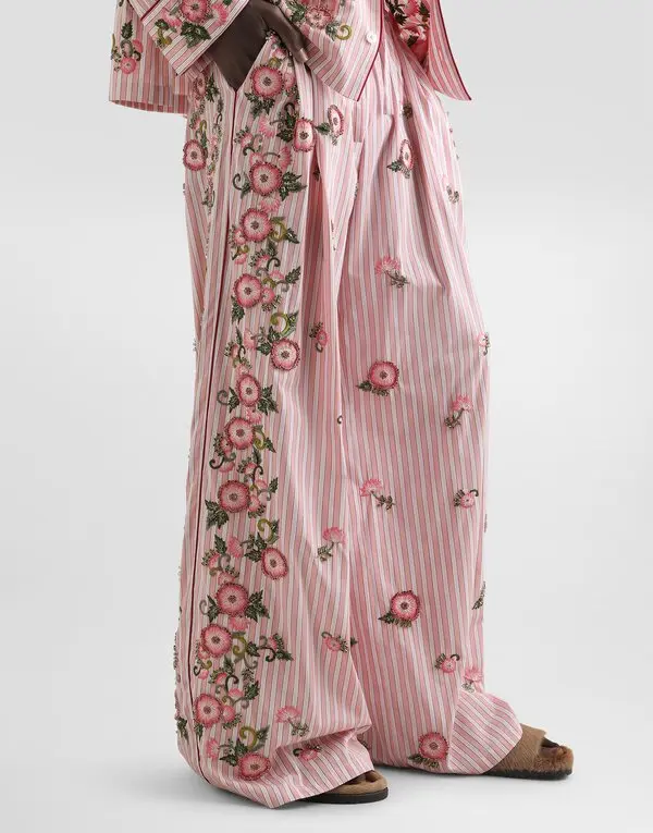 Dolce & Gabbana Vanity Trousers With Embroidery