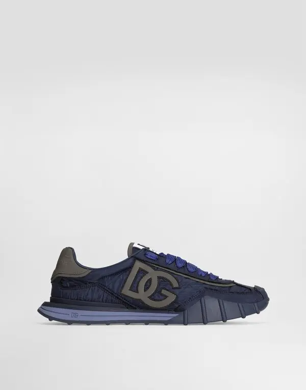 Dolce & Gabbana Hand-painted Calfskin Sneakers - Blue