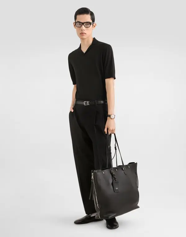 Dolce & Gabbana Silk Knit Polo Shirt Sweaters And Cardigans