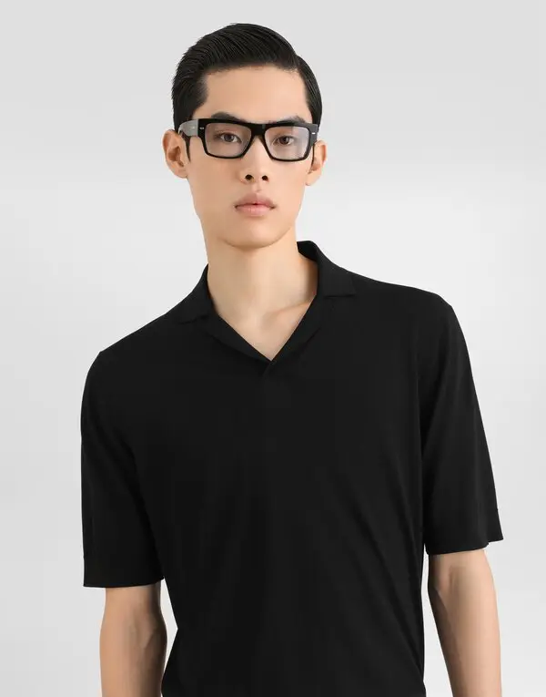 Dolce & Gabbana Silk Knit Polo Shirt Sweaters And Cardigans