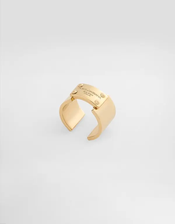 Dolce & Gabbana Ring With Logo Tag Bijoux Metal