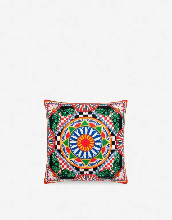 Dolce & Gabbana Silk Twill Cushion Small Small Cushions - Multicolor