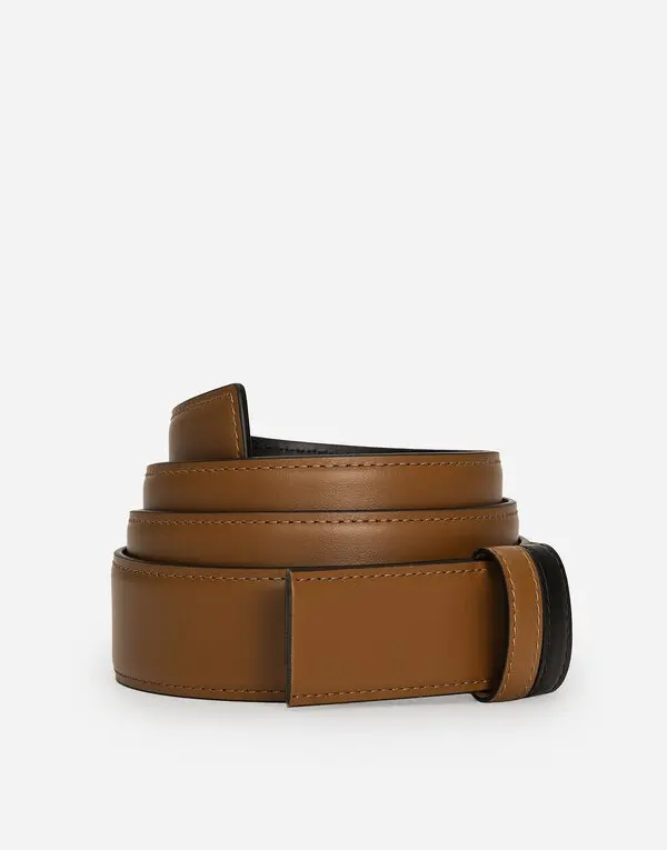 Dolce & Gabbana Reversible Calfskin Belt Strap