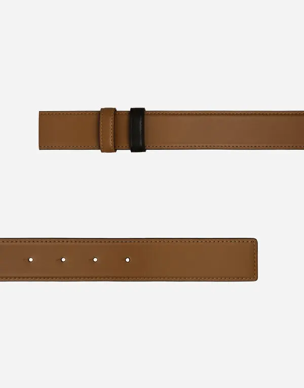 Dolce & Gabbana Reversible Calfskin Belt Strap