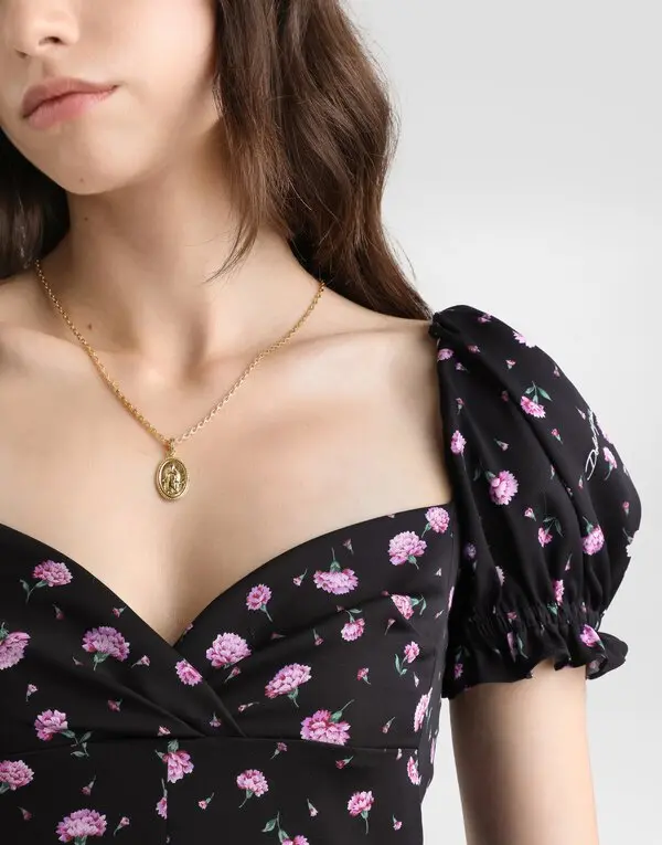 Dolce & Gabbana Carnations-print Dress Dresses