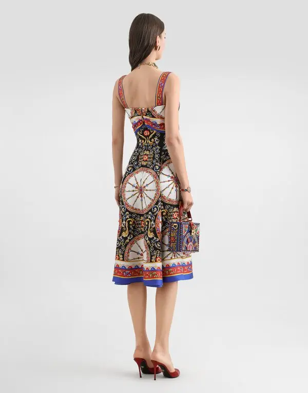Dolce & Gabbana Carretto-print Twill Dress