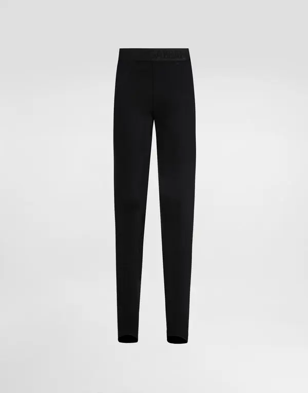 Dolce & Gabbana Technical Jersey Leggings With Branded Elastic Pants And Shorts Fabric