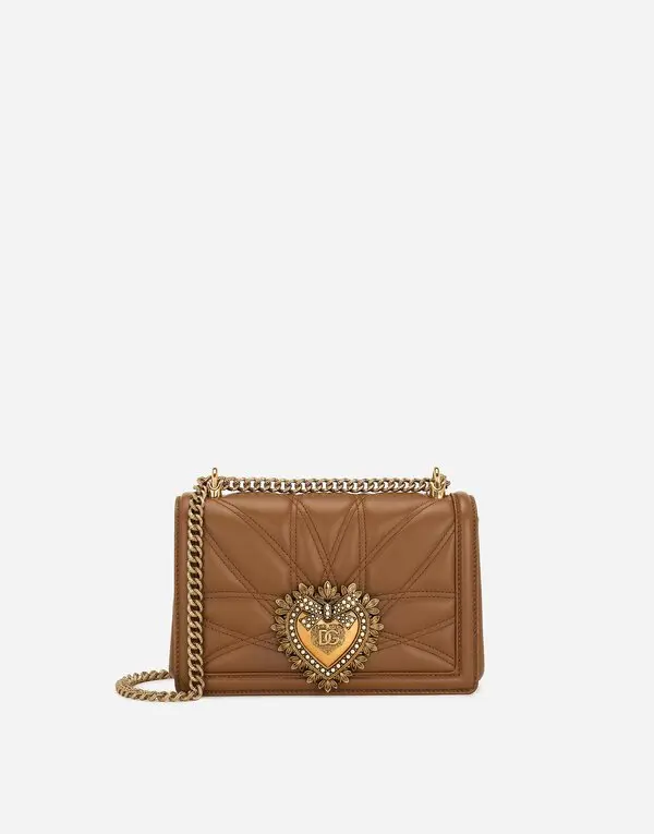 Dolce & Gabbana Medium Devotion Shoulder Bag Shoulder And Crossbody Bags Leather - Beige