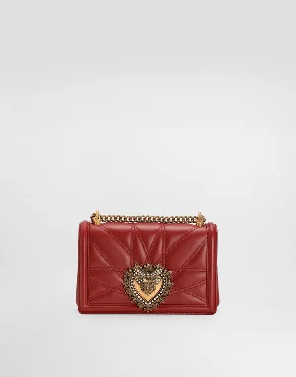 Dolce & Gabbana Medium Devotion Shoulder Bag Shoulder And Crossbody Bags Leather - Red