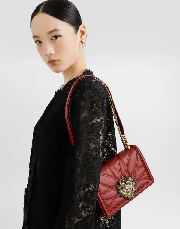 Dolce & Gabbana Medium Devotion Shoulder Bag Shoulder And Crossbody Bags Leather - Red