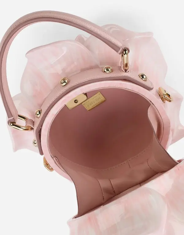 Dolce & Gabbana Resin Rose-design Dolce Box Bag Handbags