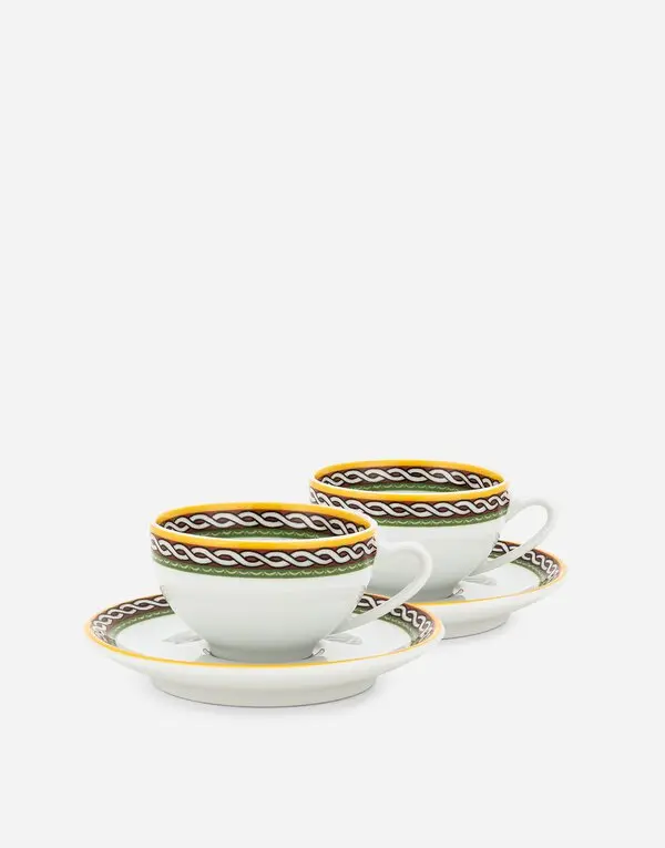 Dolce & Gabbana Set 2 Tz/piatt.caffe Coffee Cups - Multicolor
