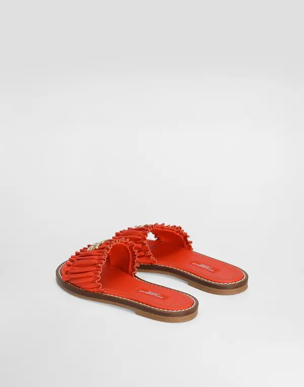 Dolce & Gabbana Ciabatta Flat Shoes Leather - Orange