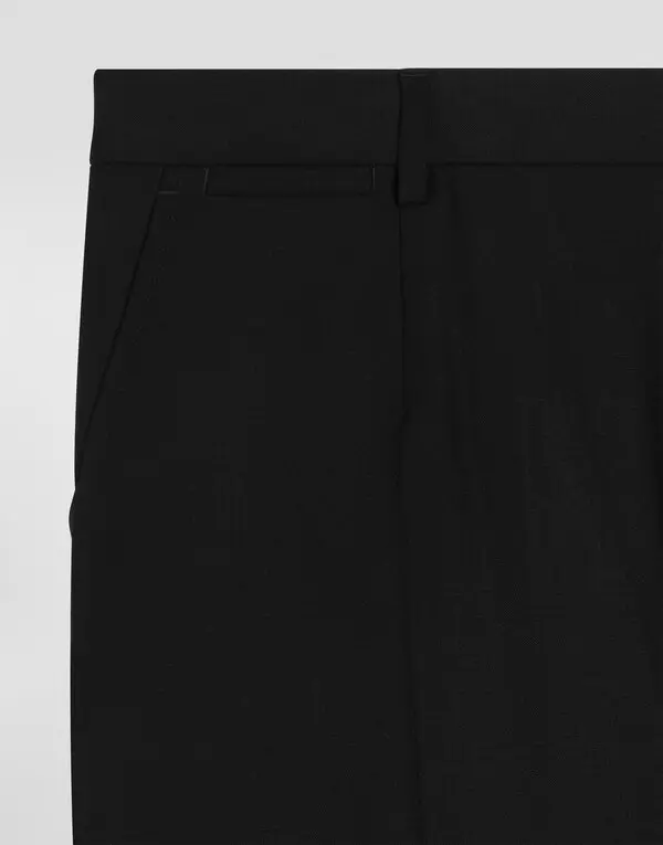 Dolce & Gabbana Virgin Wool Trousers - Black