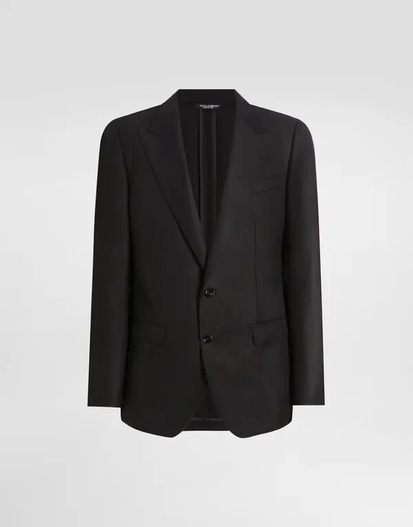 Dolce & Gabbana Single-breasted Taormina Wool Jacket Suits And Blazers - Black