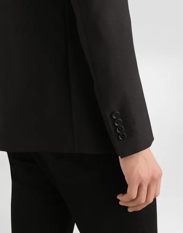 Dolce & Gabbana Single-breasted Taormina Wool Jacket Suits And Blazers - Black