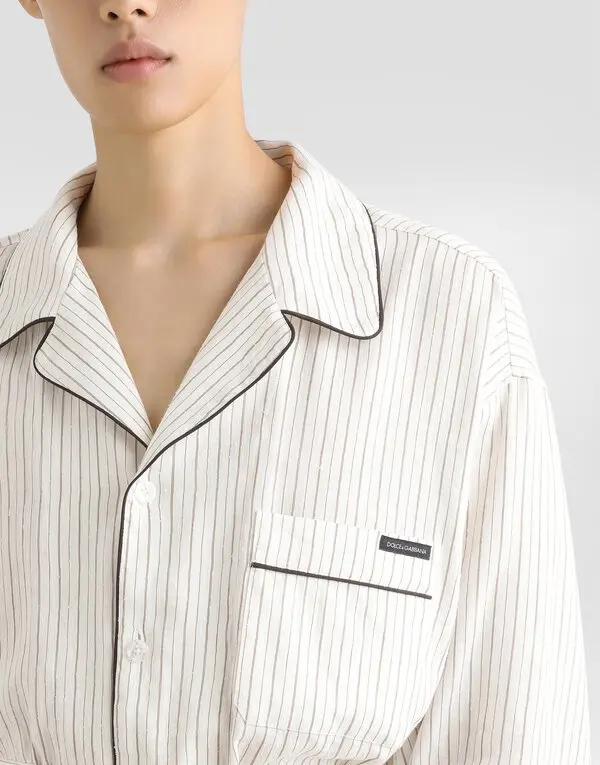Dolce & Gabbana Linen-silk Vanity Robe Shirts