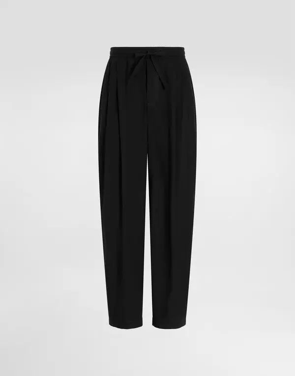 Dolce & Gabbana Poplin Trousers Pants And Shorts - Black