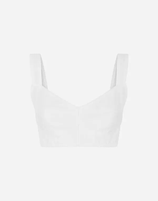 Dolce & Gabbana Corset Top Shirts And Tops Satin - White