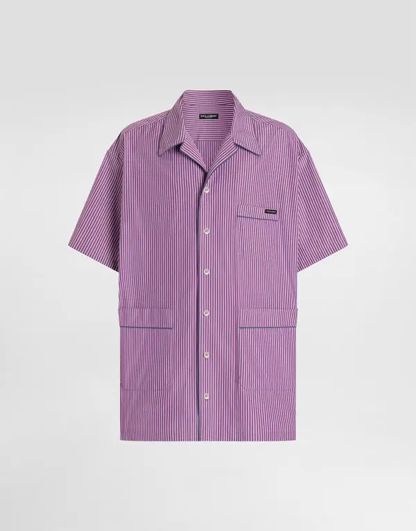 Dolce & Gabbana Hawaii Striped Poplin Shirt Shirts - Multicolor