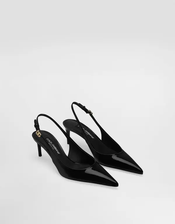 Dolce & Gabbana Patent Leather Slingbacks Pumps And Slingback Leather