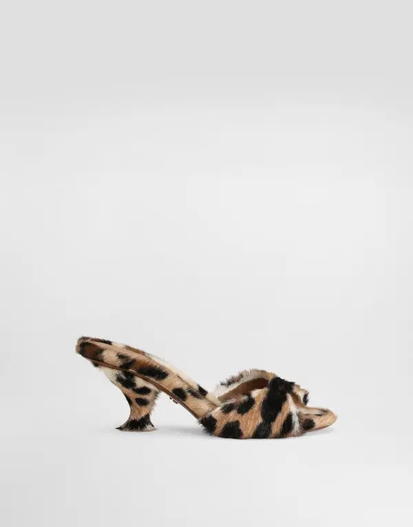 Dolce & Gabbana Leopard- Keira Mules Slides And Mules