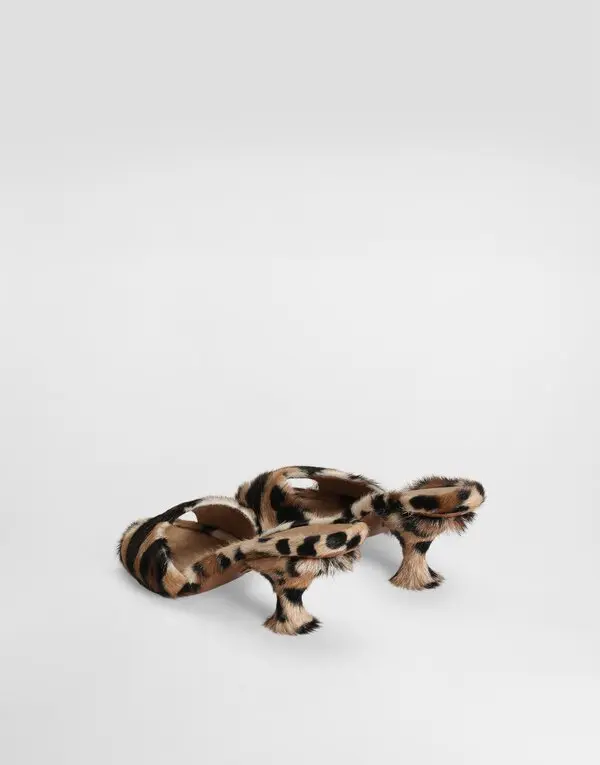 Dolce & Gabbana Leopard- Keira Mules Slides And Mules