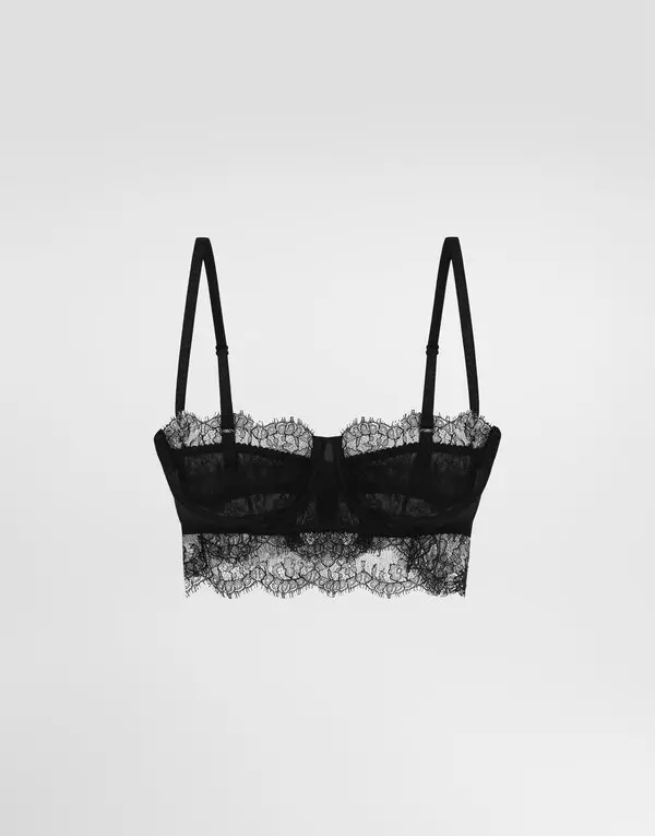 Dolce & Gabbana Lace Balconette Bralette Underwear Lace - Black