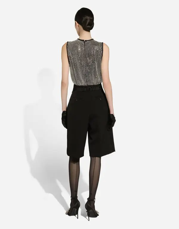 Dolce & Gabbana Wool Gabardine Tuxedo Bermuda Shorts Pants And Shorts Wool
