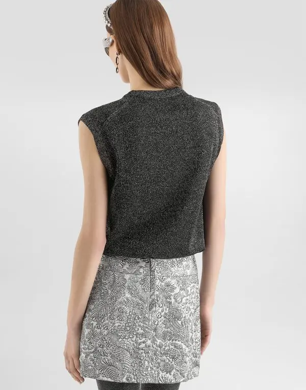 Dolce & Gabbana Metallic Viscose Tank Top Sweaters And Cardigans