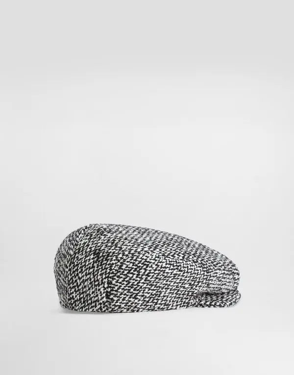 Dolce & Gabbana Wool Blend Dotted Flat Cap Hats And Gloves