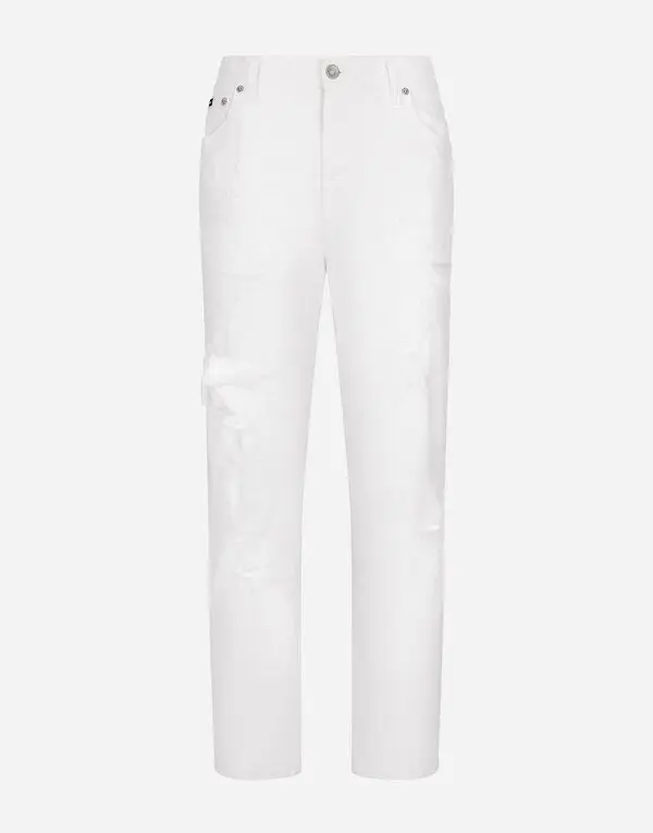 Dolce & Gabbana Cotton Denim Jeans With Rips Denim And Jeans Multi-colored