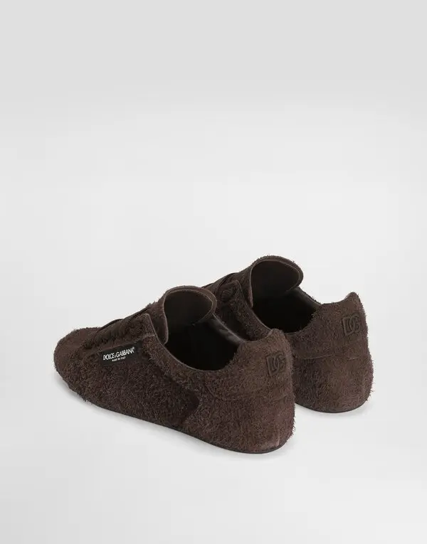 Dolce & Gabbana Split Leather Portofino Soft Sneakers - Brown