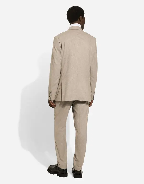 Dolce & Gabbana Deconstructed Double-breasted Cashmere Jacket Suits And Blazers - Beige