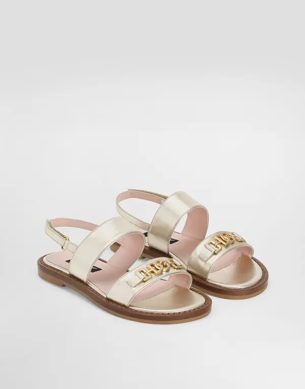 Dolce & Gabbana Laminated Nappa Leather Sandals