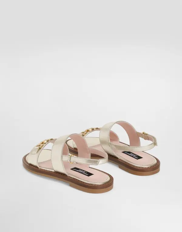 Dolce & Gabbana Laminated Nappa Leather Sandals