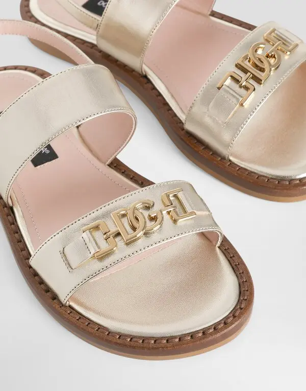 Dolce & Gabbana Laminated Nappa Leather Sandals