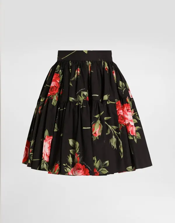 Dolce & Gabbana Rose Bouquet-print Short Skirt Skirts - Multicolor
