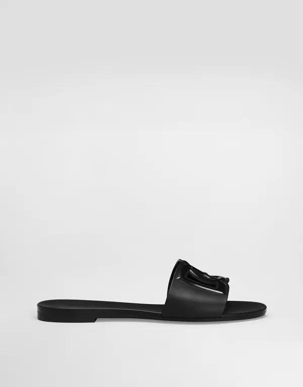 Dolce & Gabbana Beachwear Slides And Mules Rubber - Black