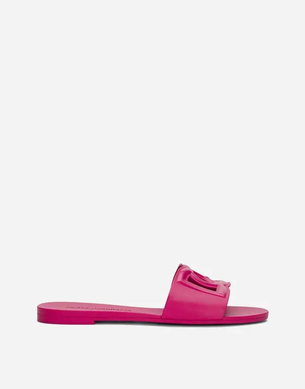 Dolce & Gabbana Beachwear Slides And Mules Rubber - Fuchsia