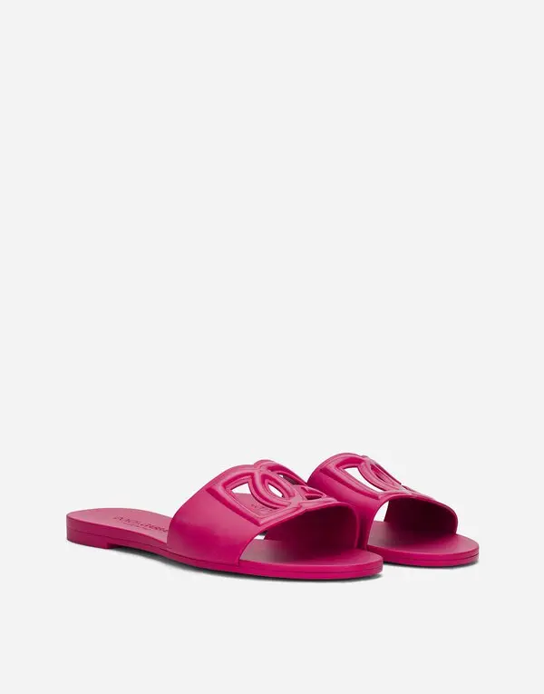 Dolce & Gabbana Beachwear Slides And Mules Rubber - Fuchsia