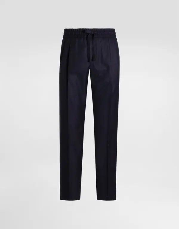 Dolce & Gabbana Garment-dyed Wool Joggers - Blue